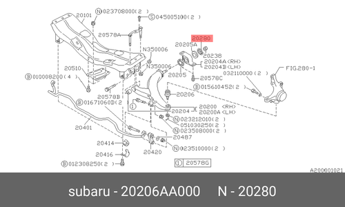 Genuine OE Washer(T/V Link) 20206AA000 For Subaru 20206-AA000 | eBay