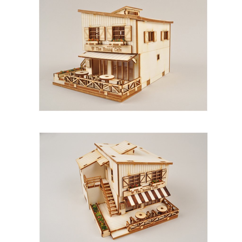 Desktop Wooden Model Kit Cafe in House by YOUNGMODELER for sale online ...