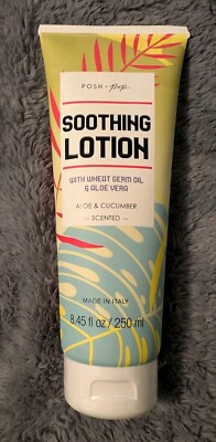 Anthropologie POSH + POP Aloe Vera Cucumber Wheat Germ Oil Lotion 8 ...