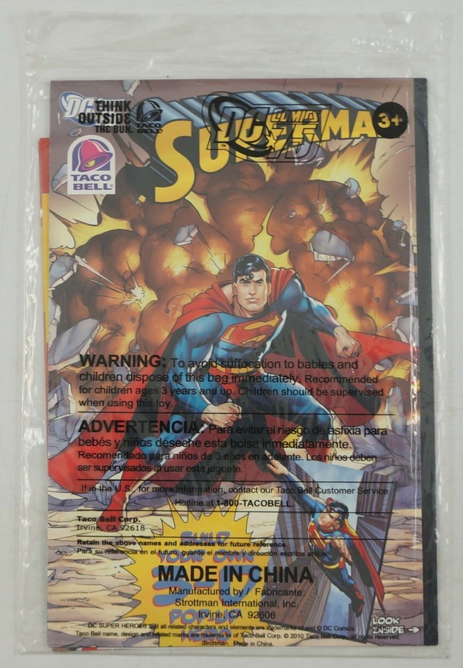 Superman/Taco Bell 3-D Pop Up Hero Poster Set & Mini-Standee + glasses ...