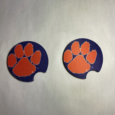 Clemson Tigers 2-Pack Neoprene Car Coasters Officially Licensed NCAA | eBay