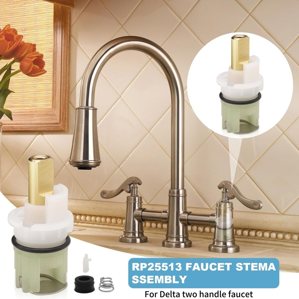 2x RP25513 Faucet Stem Replacement For Delta Faucet Kit Two Handle ...