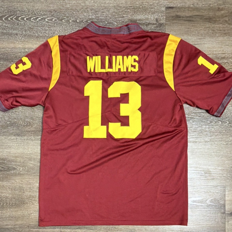 Nike USC Trojans Williams #13 PAC-12 Football Jersey Red Yellow Size L ...