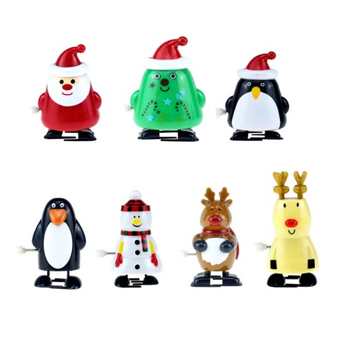 7pcs Christmas Wind Up Toys Cartoon Walking Toy Party Favors Cadeaux | eBay