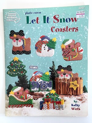 American School of Needlework Plastic Canvas Let It Snow Coasters 8 ...