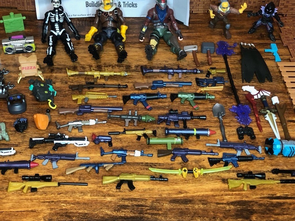 Huge Fortnite Lot 235 Pieces Action Figures, Weapons, Accessories ...
