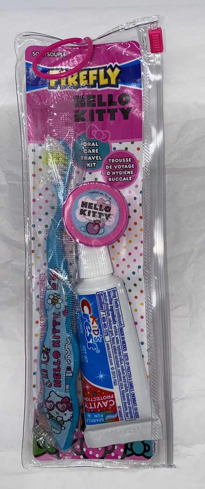 HELLO KITTY Kids Soft Toothbrush Toothpaste Travel Kit NEW Blue, Pink ...