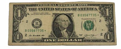 2013 B Series FRN One Dollar Bill Washington DC | eBay