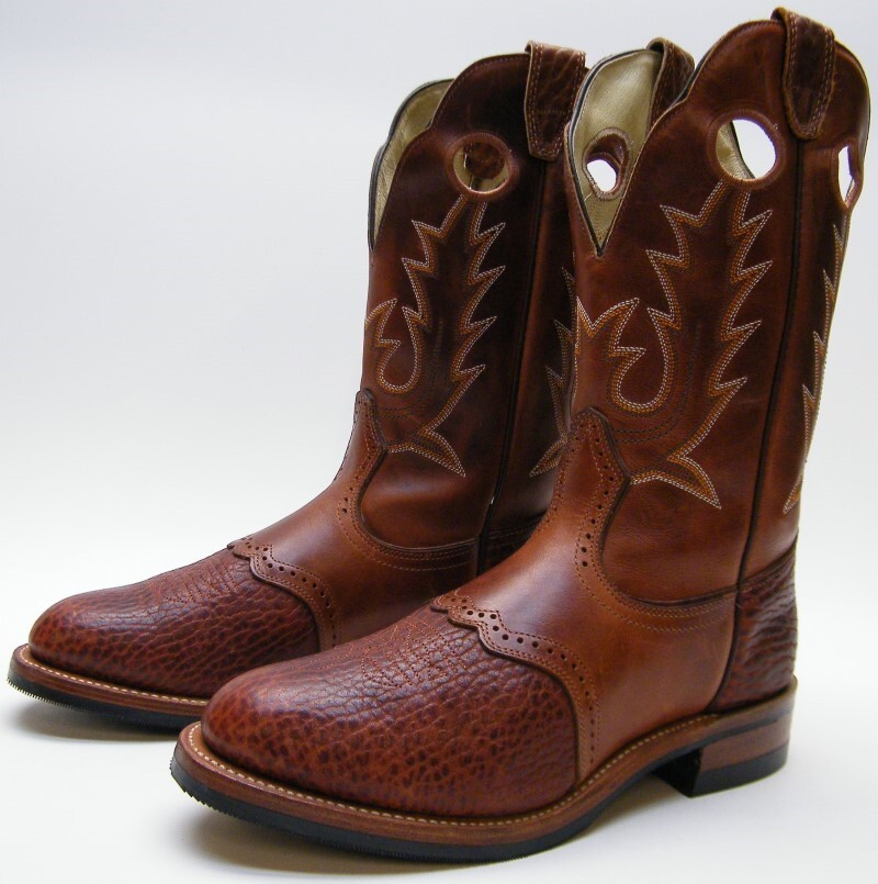 MENS BOULET BRN SADDLE BUCKAROO SHOULDER LEATHER COWBOY WESTERN WORK ...