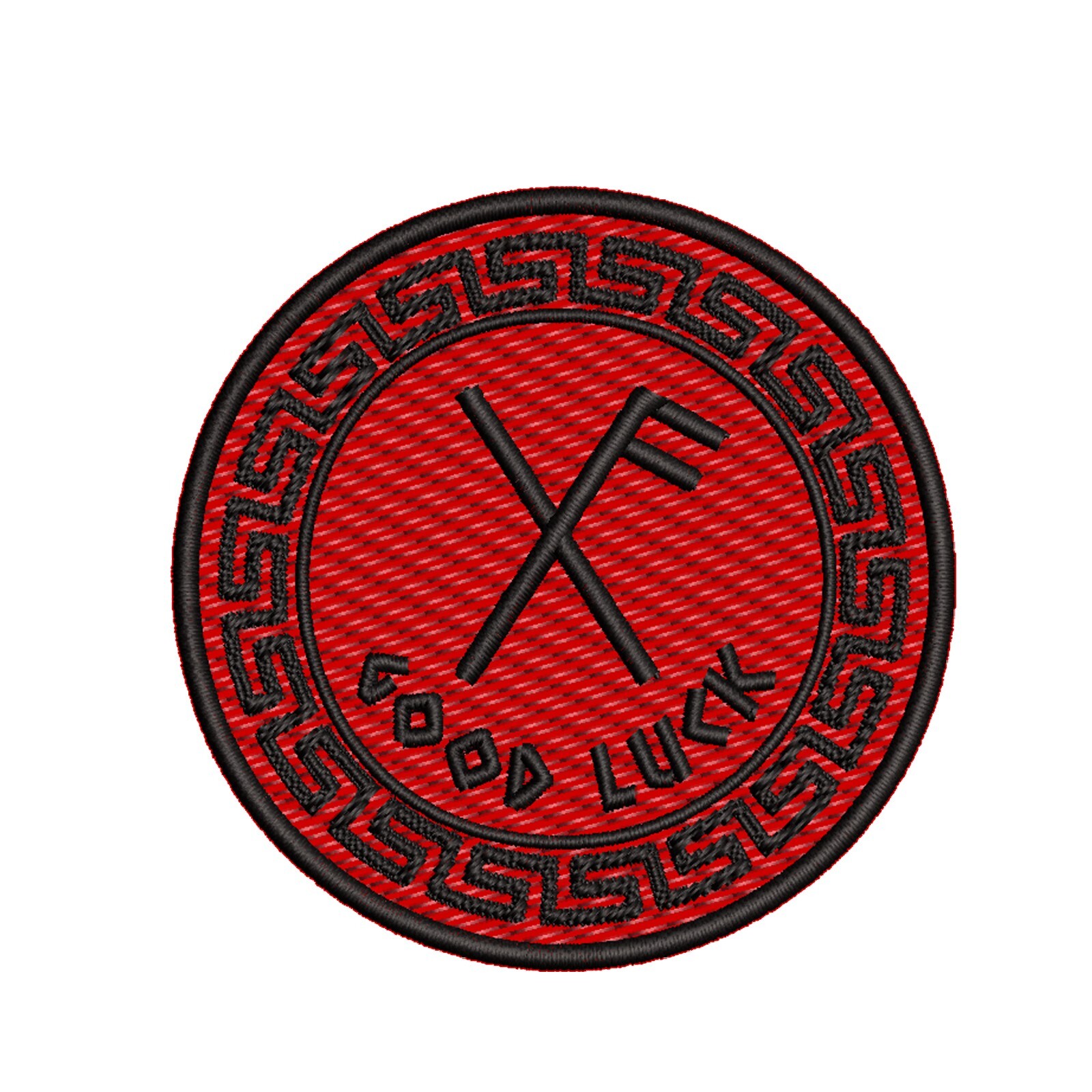 Viking Rune Patch Symbol Shield Embroidered Iron-on DIY Applique ...