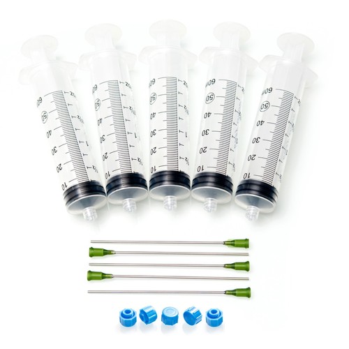 Dispense All 560 - 5x 60ml Industrial Syringe with 14g 4 Inch Blunt Tip ...