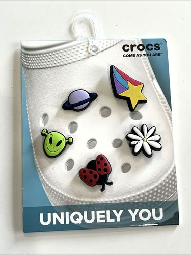 Crocs Jibbitz Charms 5 Pack Kids Mix Theme - alien, satellite, shooting ...