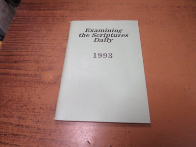 Examining the Scriptures Daily Watchtower Jehovah's Witness 1993 | eBay