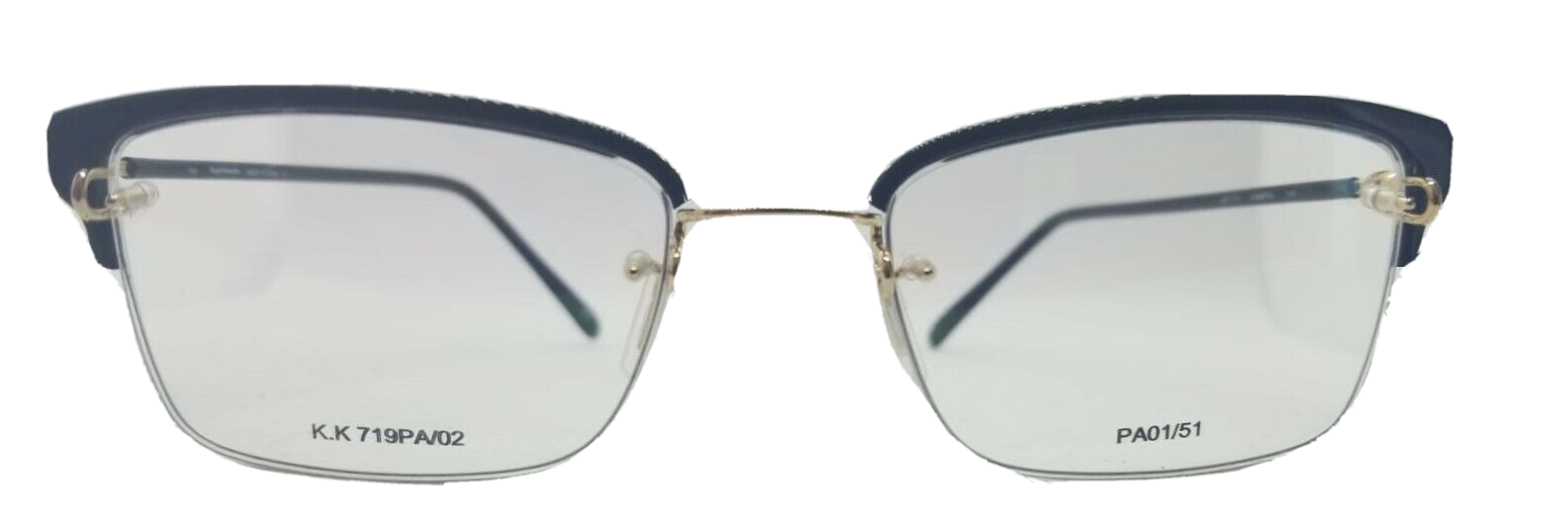 Kazuo Kawasaki Eyeglasses Frame Men MP 719 Black/Gold Half Frame 51-19 ...