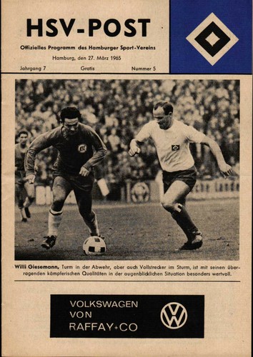 BL 64/65 Hamburger SV - Eintracht Braunschweig, 27.03.1965, Willi ...