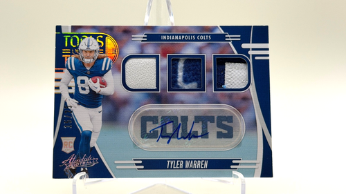 2025 Absolute Tyler Warren RC Auto Triple Relics Indianapolis Colts ...