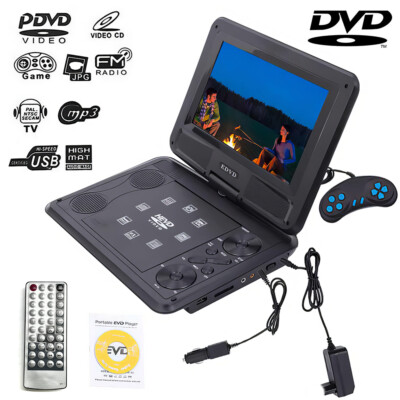 Rechargeable DVD Player CD Portable Car LCD Swivel Screen AV Game ...