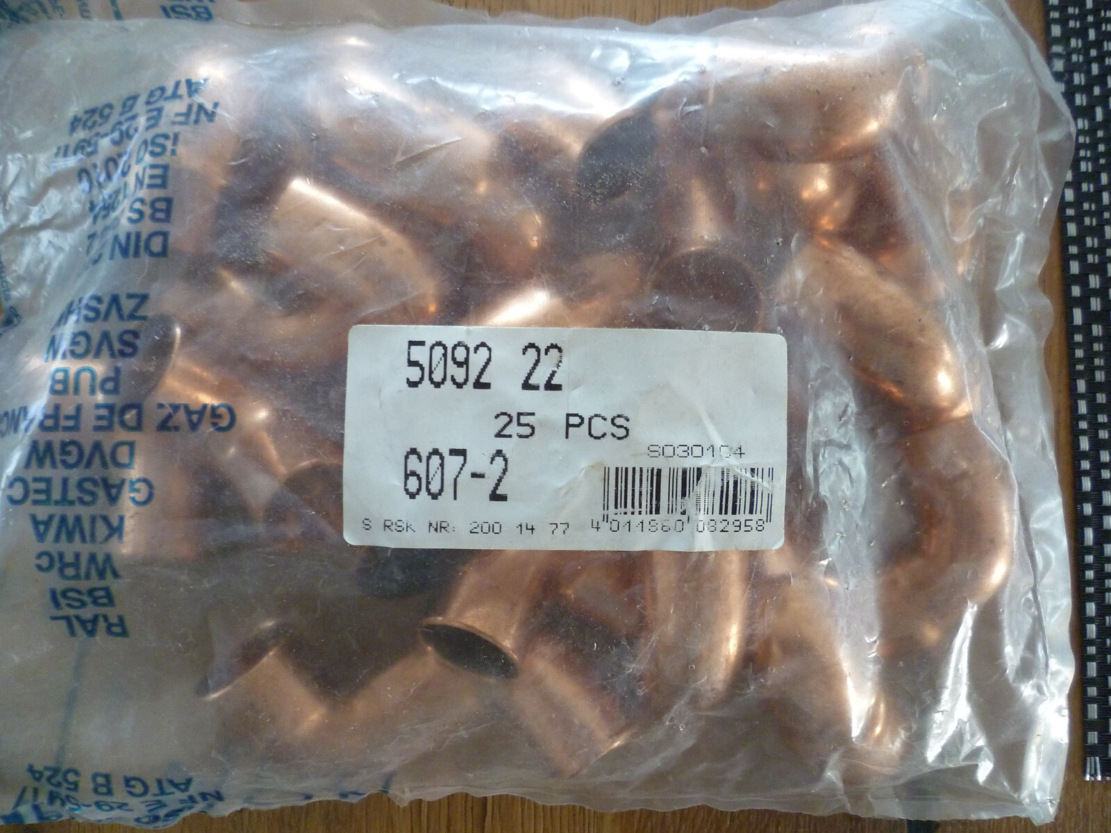 25 ST. Bänninger Kupfer Lötfittinge Winkel 5092 mit 1 MUFFE 90 GRAD ...