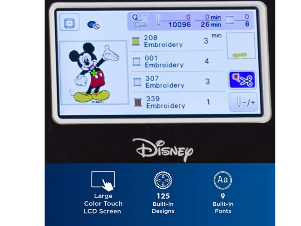 Brother PE550D Embroidery Machine 125 Built-in Designs 45 Disney ...