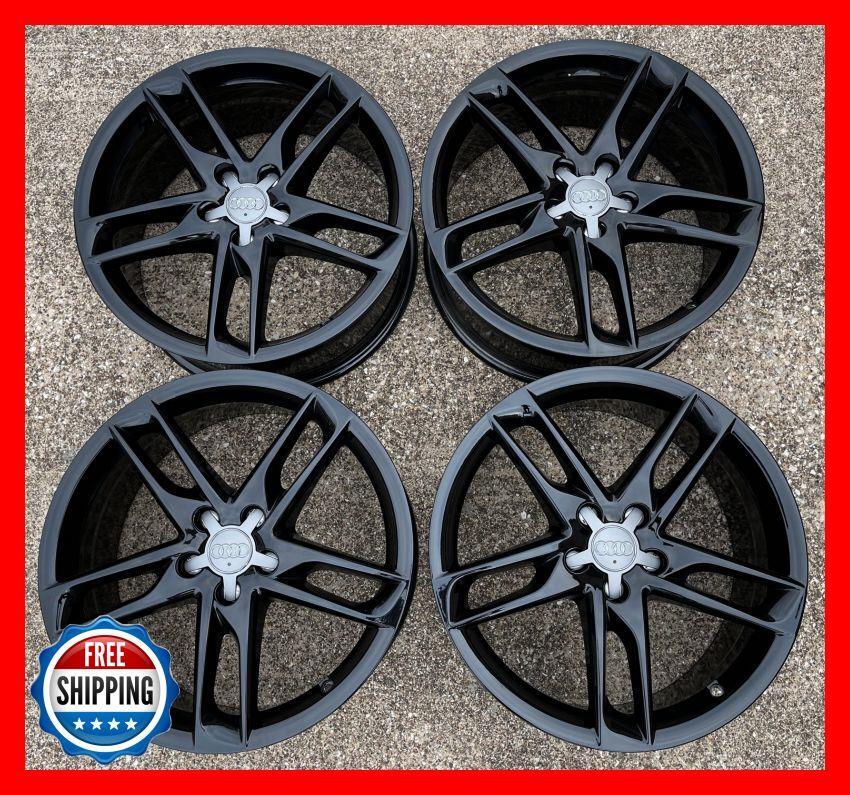 AUDI Q5 SQ5 Genuine OEM Factory WHEEL SET 19" Rims 58919 GLOSS BLACK #S ...