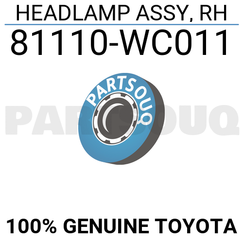 81110WC011 Genuine Toyota HEADLAMP ASSY, RH 81110-WC011 | eBay