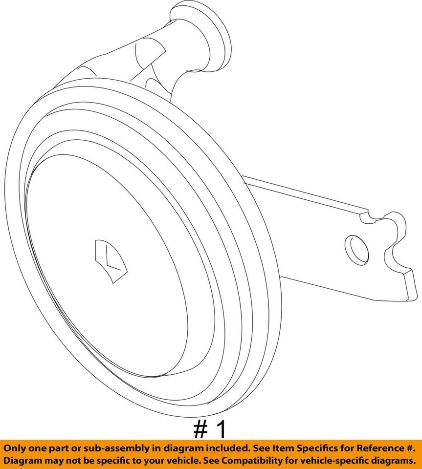 MITSUBISHI OEM 07-15 Lancer,Outlander Electrical Horn-Low Note Horn ...