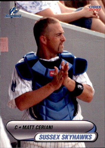 2007 Sussex Skyhawks Choice #11 Matt Ceriani Fairfield California ...