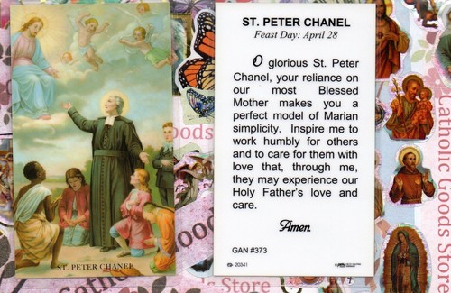 St. Saint Peter Chanel + Prayer - Laminated Holy Card GAN373 | eBay