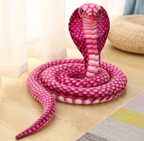 Pink King Cobra Snake 65" Stuffed Animal Plush Toys Toddler Doll Kids ...