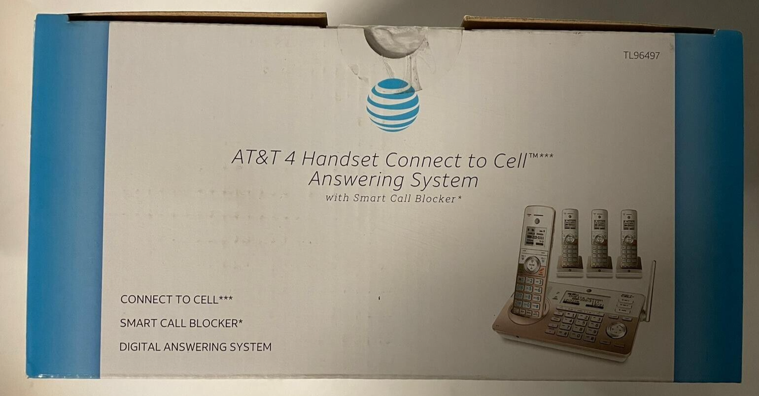 AT&T Connect To Cell Handset Cordless Phone TL96497 Answering System ...