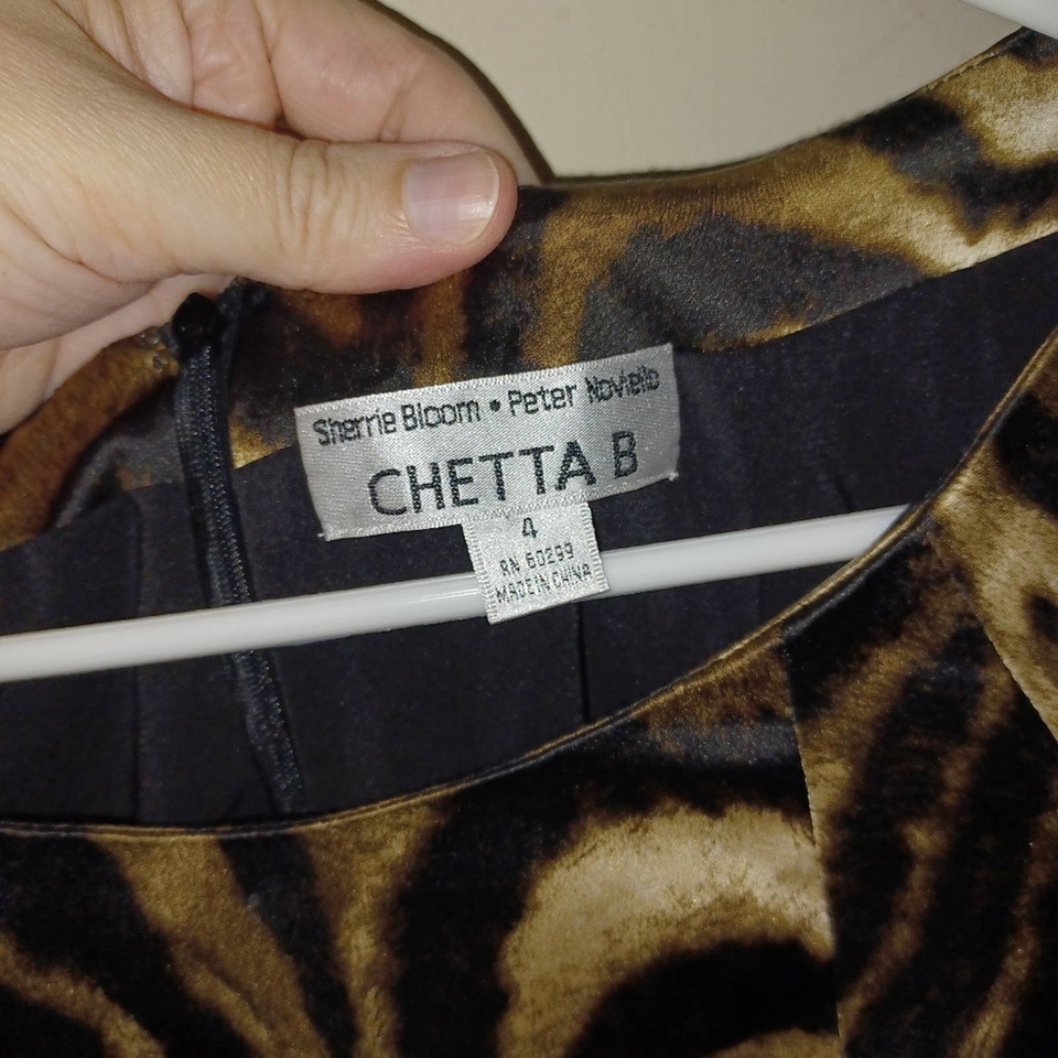Chetta B Leopard print Dress Size 4 | eBay