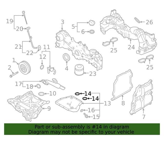 OE Subaru 11122AA350 Oil Pan Gasket X1 for sale online | eBay