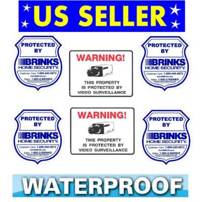 BRINKS ADT HOME SECURITY ALARM SYSTEM FOR WINDOW WARNING STICKER ...
