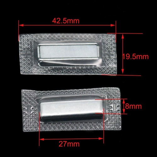 Bluemoona 6 Sets - Hidden Sew-in PVC Magnetic Snap Rectangle ...