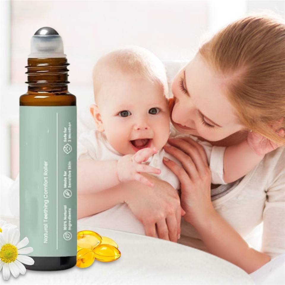 MAMA'S TEETHER All Natural Teething Relief Roller for Babies 10 ml/0.34 ...