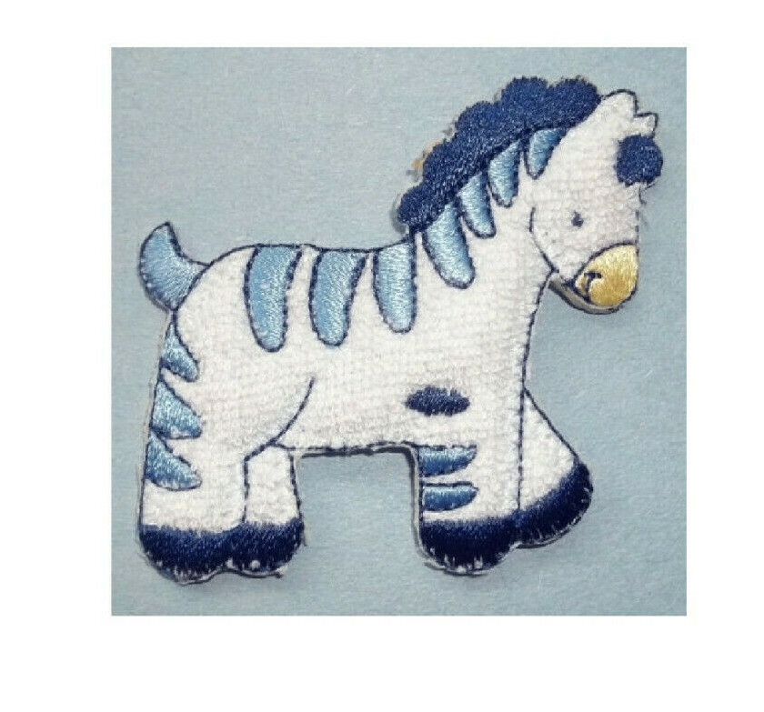Zebra - Wild Animal - Zoo - Baby - Terry & Embroidered Iron On Applique ...