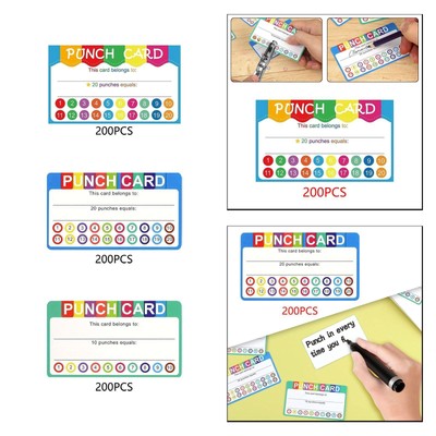 Reward Punch Cards Portable Positive Children Cards Sturdy Behavior ...