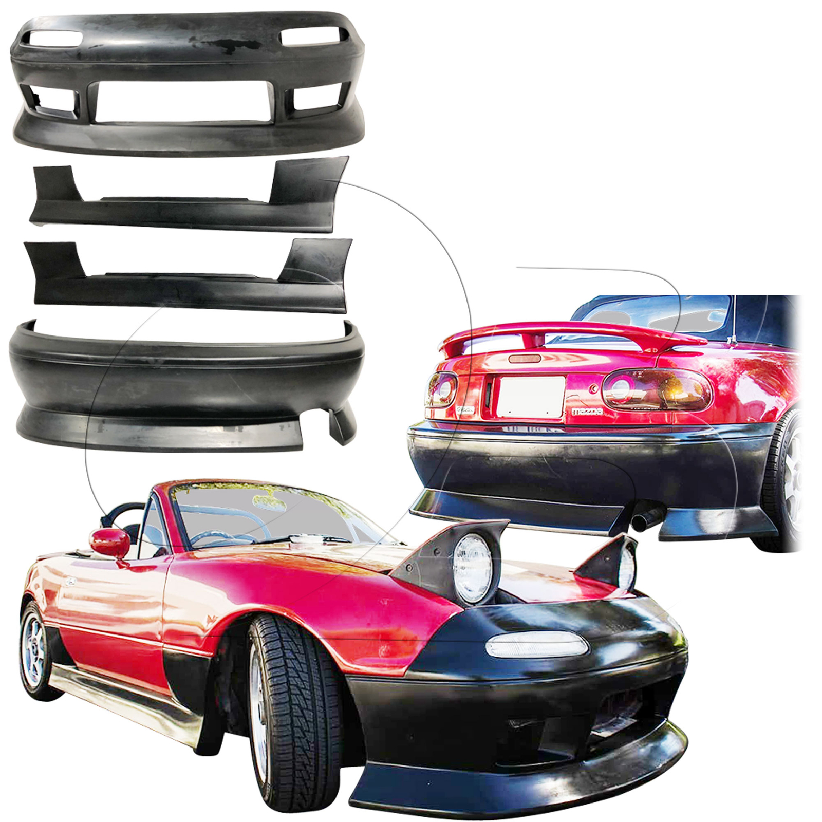 Urethane Deauce Body Kit 4pc Fits Mazda Miata 90-97 KBD | eBay