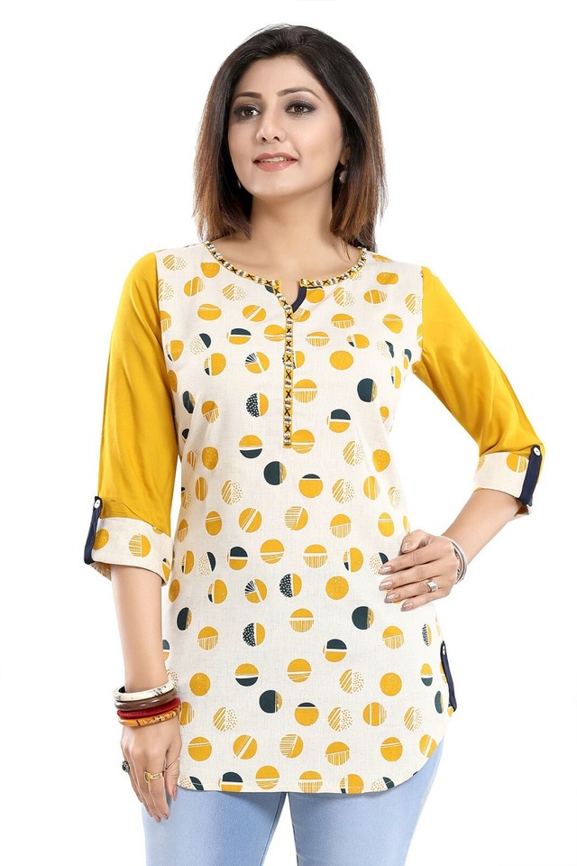 Women Ethnic Kurti Tunic Short Kurta Ethnic Shirt Dress Printed Cotton ...