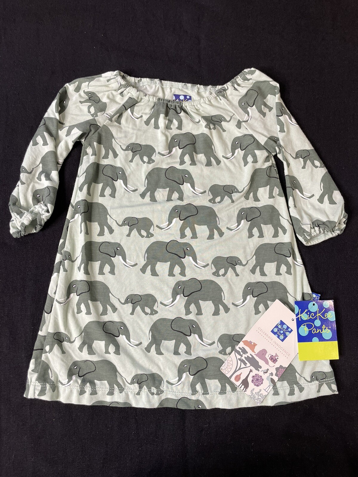KicKee Pants 2018 NWT Cities of The World Kenya Green Elephants Dress ...