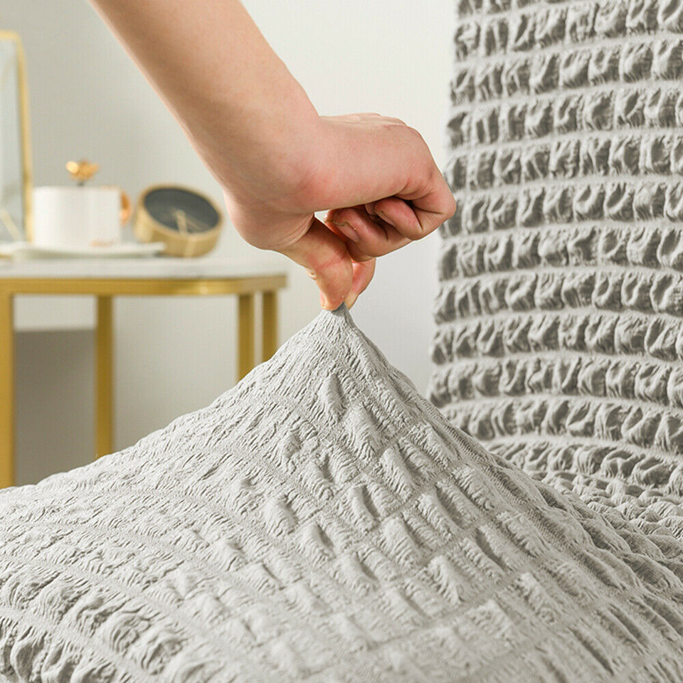 Bubble Lattice Slipcovers Stretch High Back Dining Room Chair Covers ...