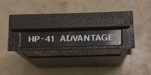 Hewlett-Packard Advantage Module ffor HP 41C CV CX Calculator | eBay
