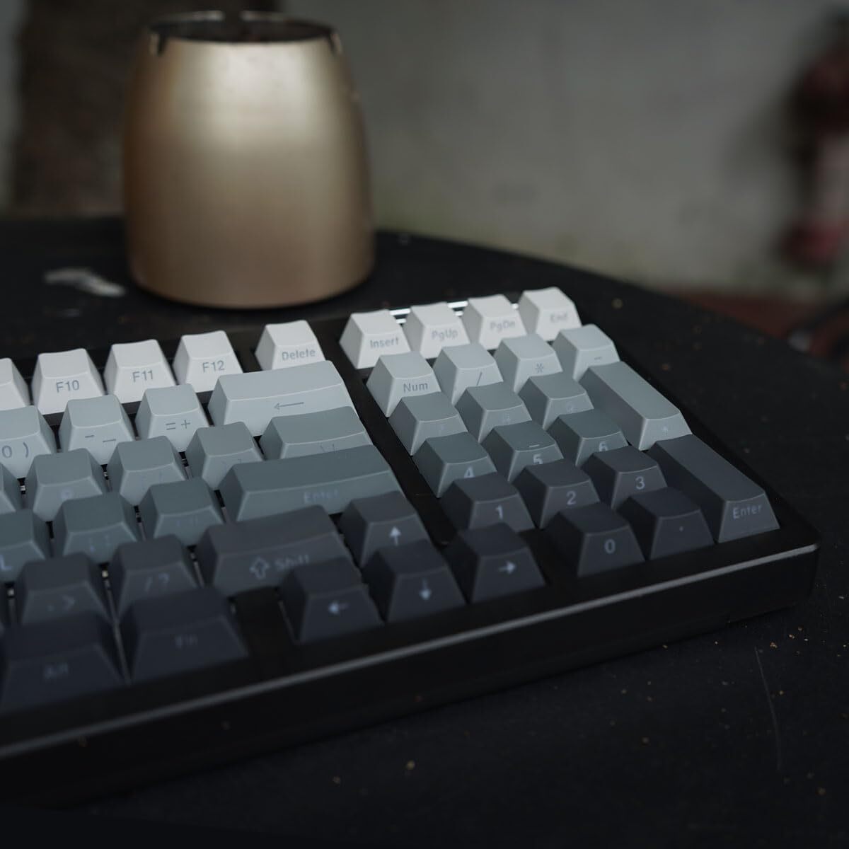 PBT Doubleshot Backlit Keycaps Gradient Gray Shine Through OEM Profile ...