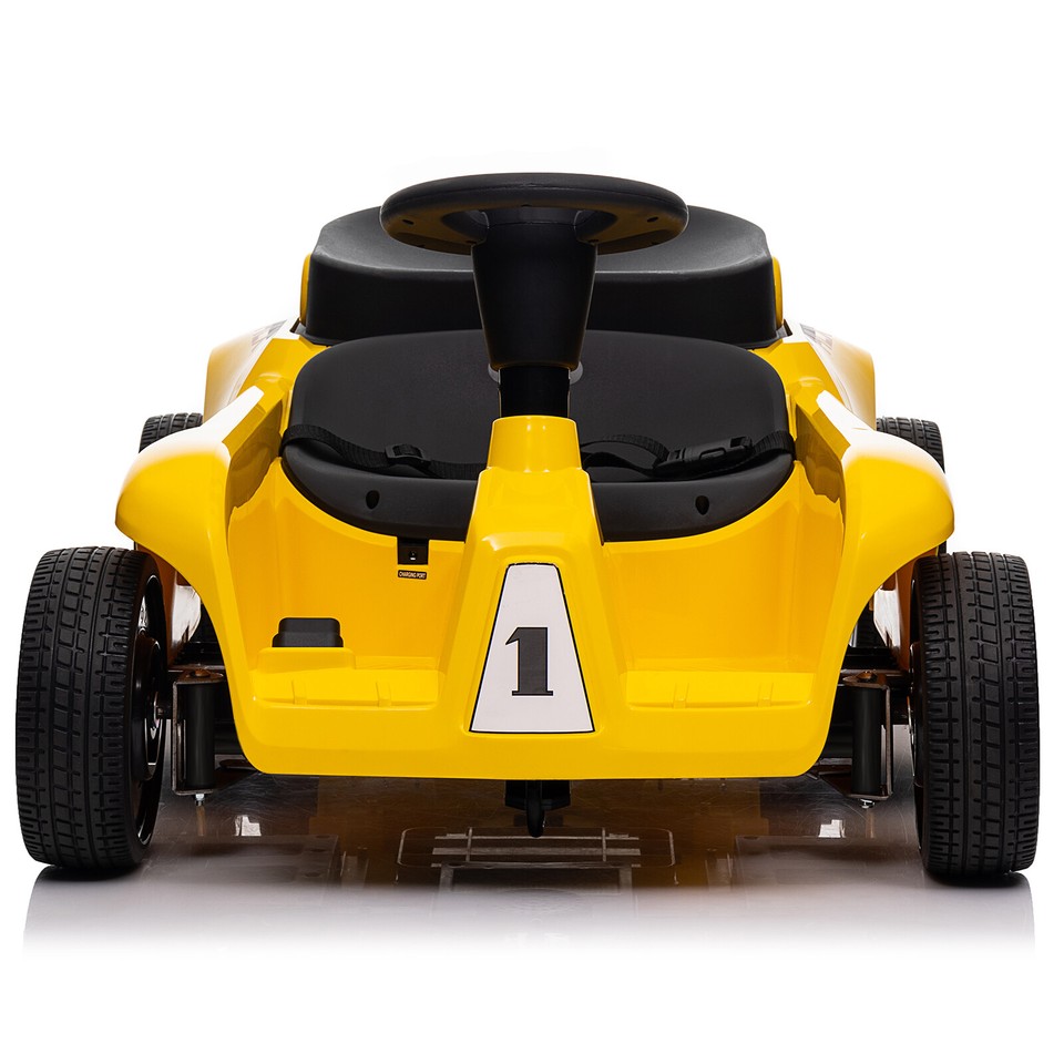 JOYLDIAS 2-Seater 24V Parent-Child Yellow Ride On Car Kid Go Kart ...