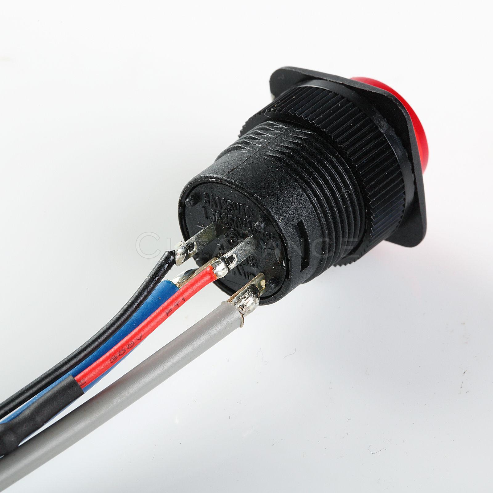 Red Latching On/Off Switch 16mm Illuminated Push button Free Shipping ...