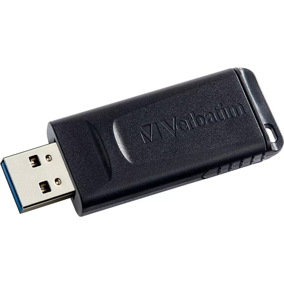 Verbatim 10PK USB 32GB Slider Flash Drive 2.0 Black Memory Stick ...