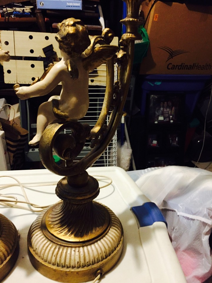 Antique Cherub Lamp Set Of 2 | eBay