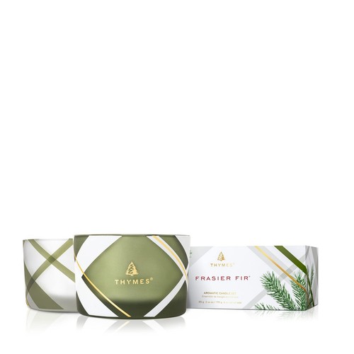 Plaid Frasier Fir Candle Set – Scented Candle Set with Notes of Crisp ...