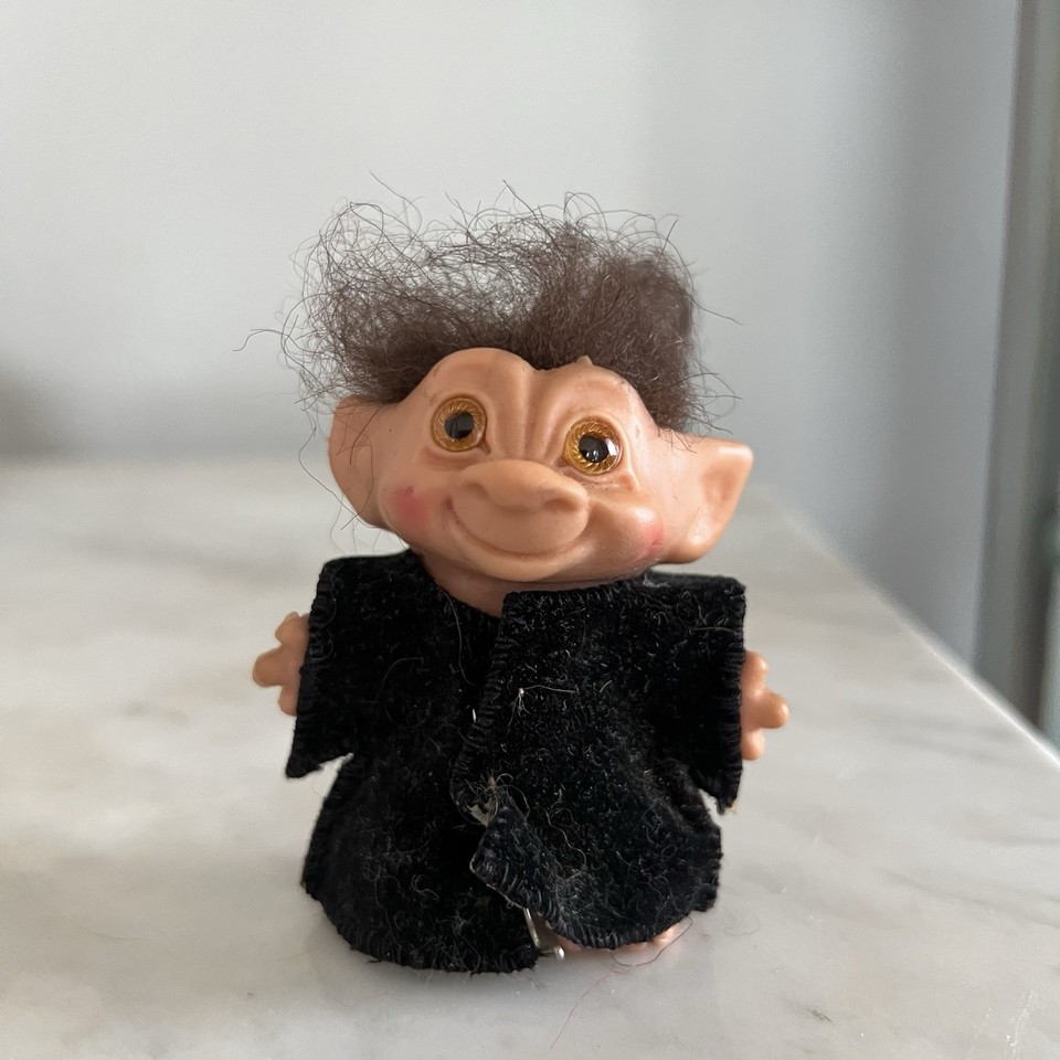 VINTAGE 1960s DAM SCANDIA TROLL - Brown HAIR, Spiral EYES! Graduation ...