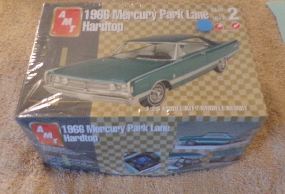 LOOK AMT 1966 MERCURY PARK LANE HARDTOP SCALE 1/ 25 MODEL KIT OPEN BOX ...
